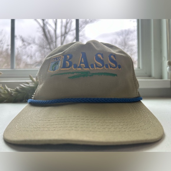 AB Emblems and Hat | Accessories | Vintage B A S S Bass Snapback Tan ...